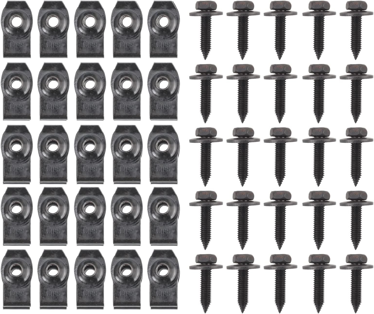 MOTOALL Engine Under Cover Body Bolts & Extruded U-Nuts, Splash Shield ...