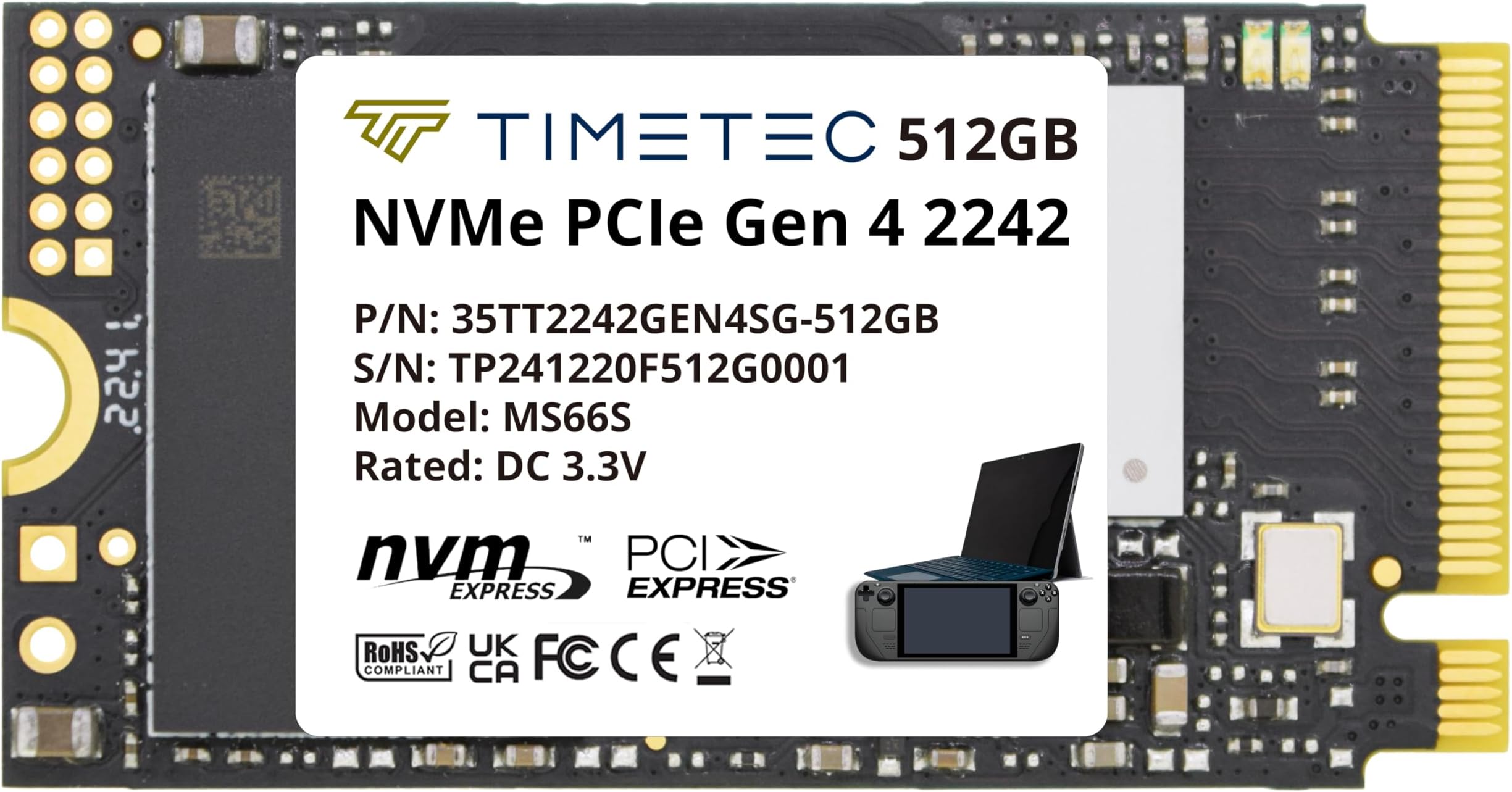 Amazon.com: Timetec 512GB M.2 2242 SSD NVMe PCIe Gen4x4 Read/Write ...