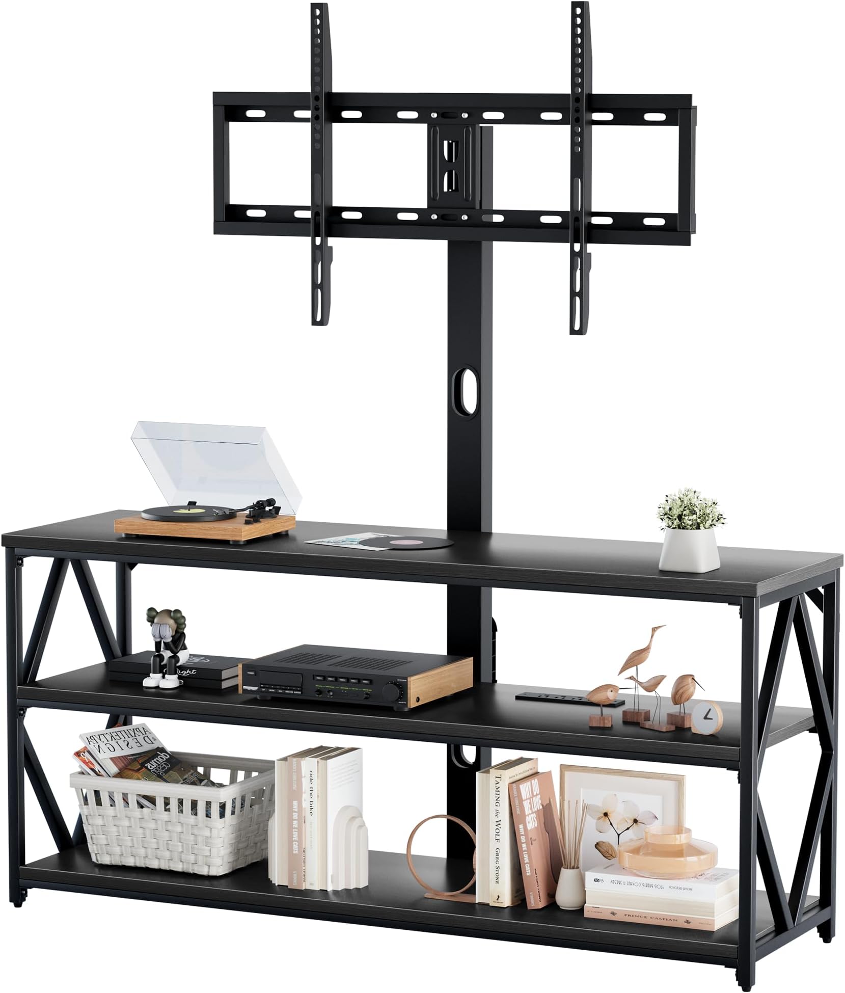 Amazon.com: Flamaker TV Stand for 32-75 inch TVs, Swivel TV Stand with ...