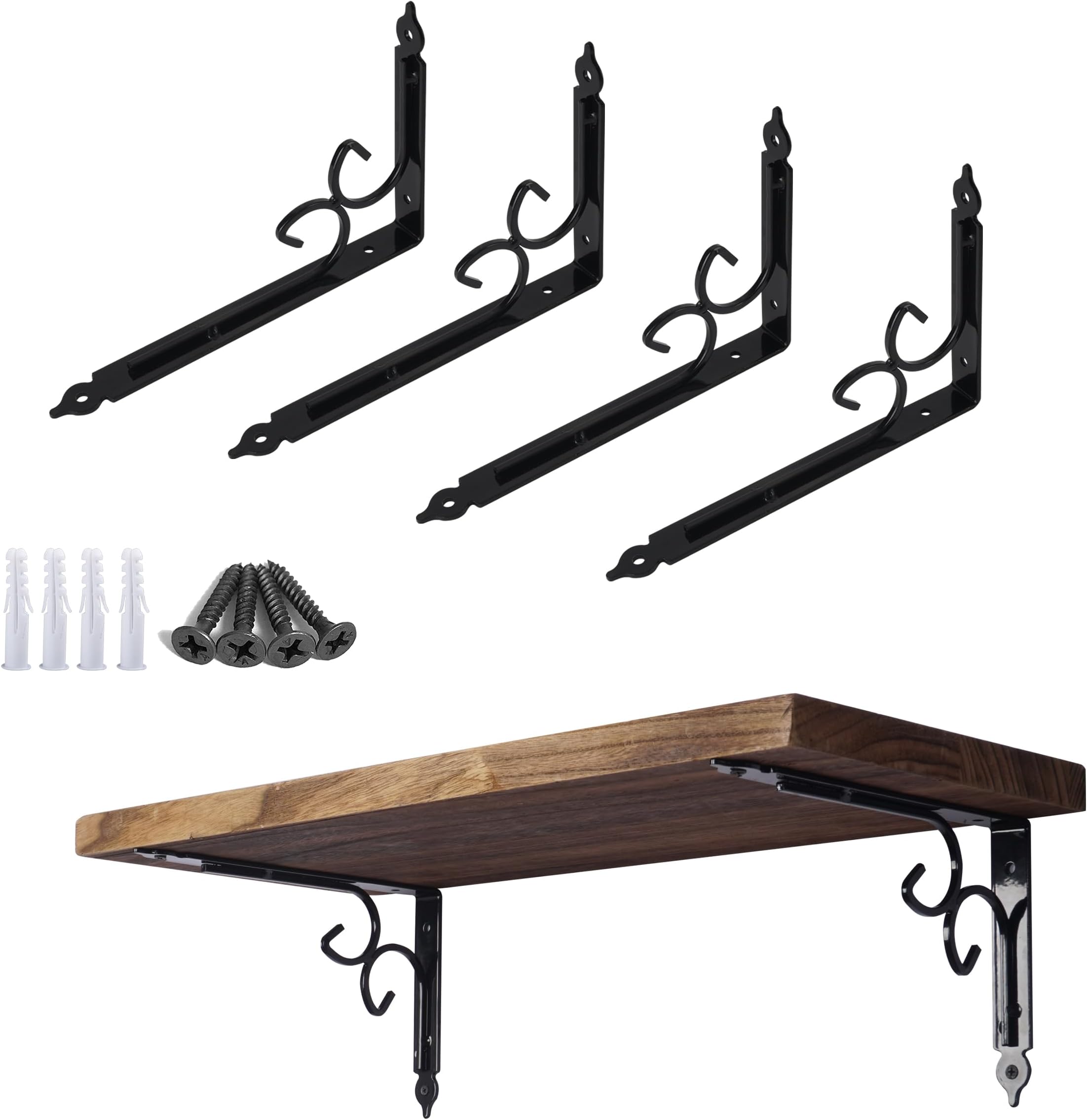 Amazon.com: IARTOPS L Shelf Brackets for 12" - 14" Board, Floating ...