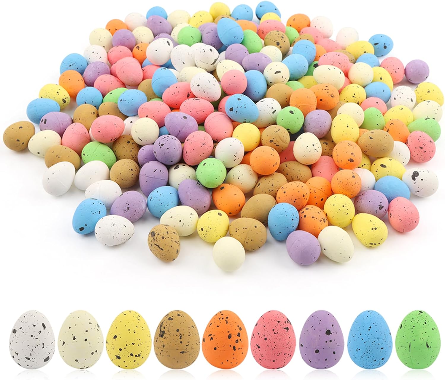 Amazon.com: 200pcs Mini Easter Eggs, Artificial Decorative Bird Eggs ...