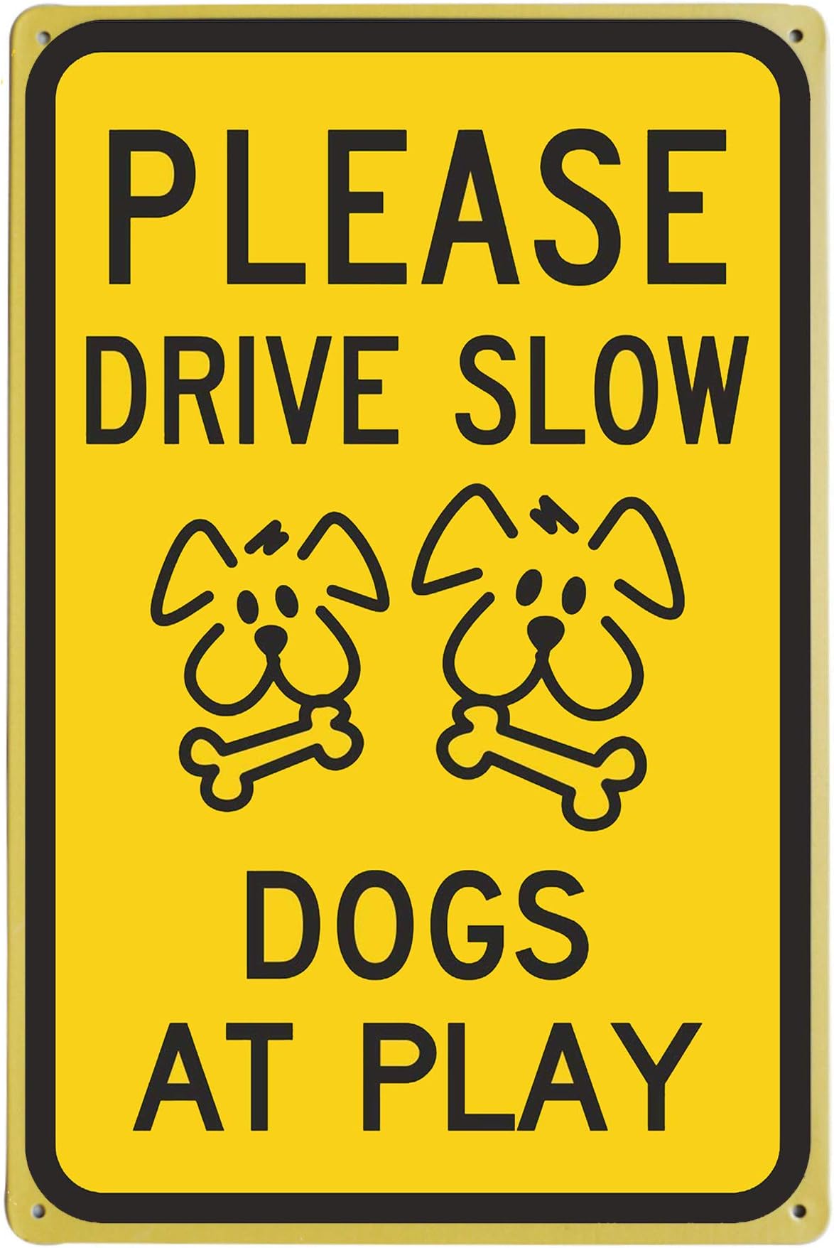 Amazon.com : Lilyanaen New Metal Sign Aluminum Sign Please Drive Slow ...