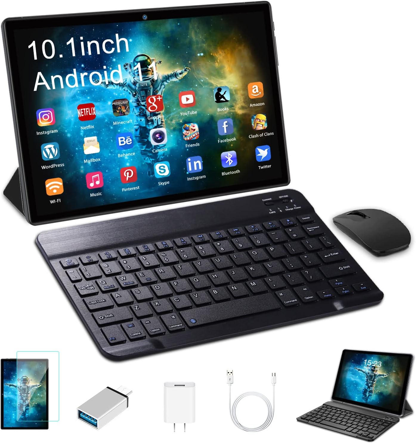 DUODUOGO Tableta de 10.1 Pulgadas, Tablet Android 11, Tableta S9 2 en 1 ...