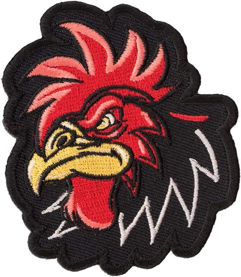 Amazon.com: Rooster Patch 3" Iron-on Embroidered Sublimated Applique ...
