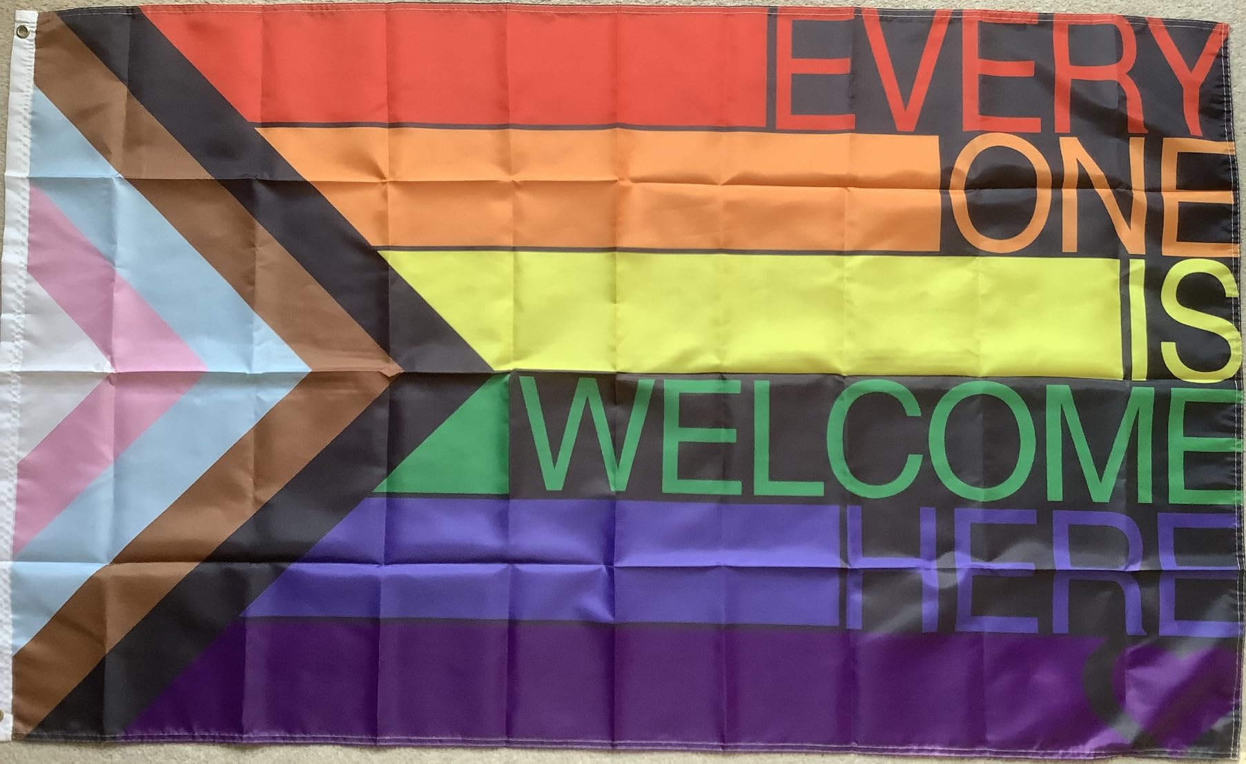 Smilcloud 3x5 FT Progress Pride Flag, Large LGBTQ Gay Flag with 2 ...