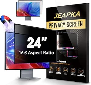 Amazon.com: JEAPKA Hidden Design Magnetic Computer Privacy Screen 24 ...
