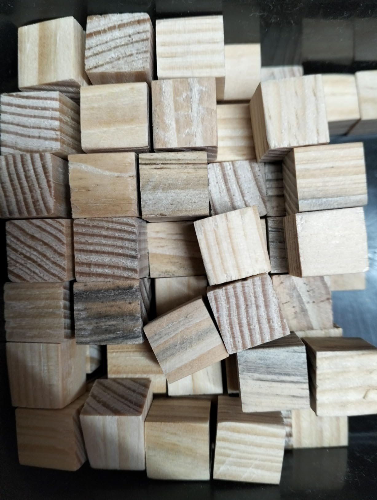 ORMANGO Unfinished 1/2 inch Wood Block Cubes for Crafts DIY Project ...