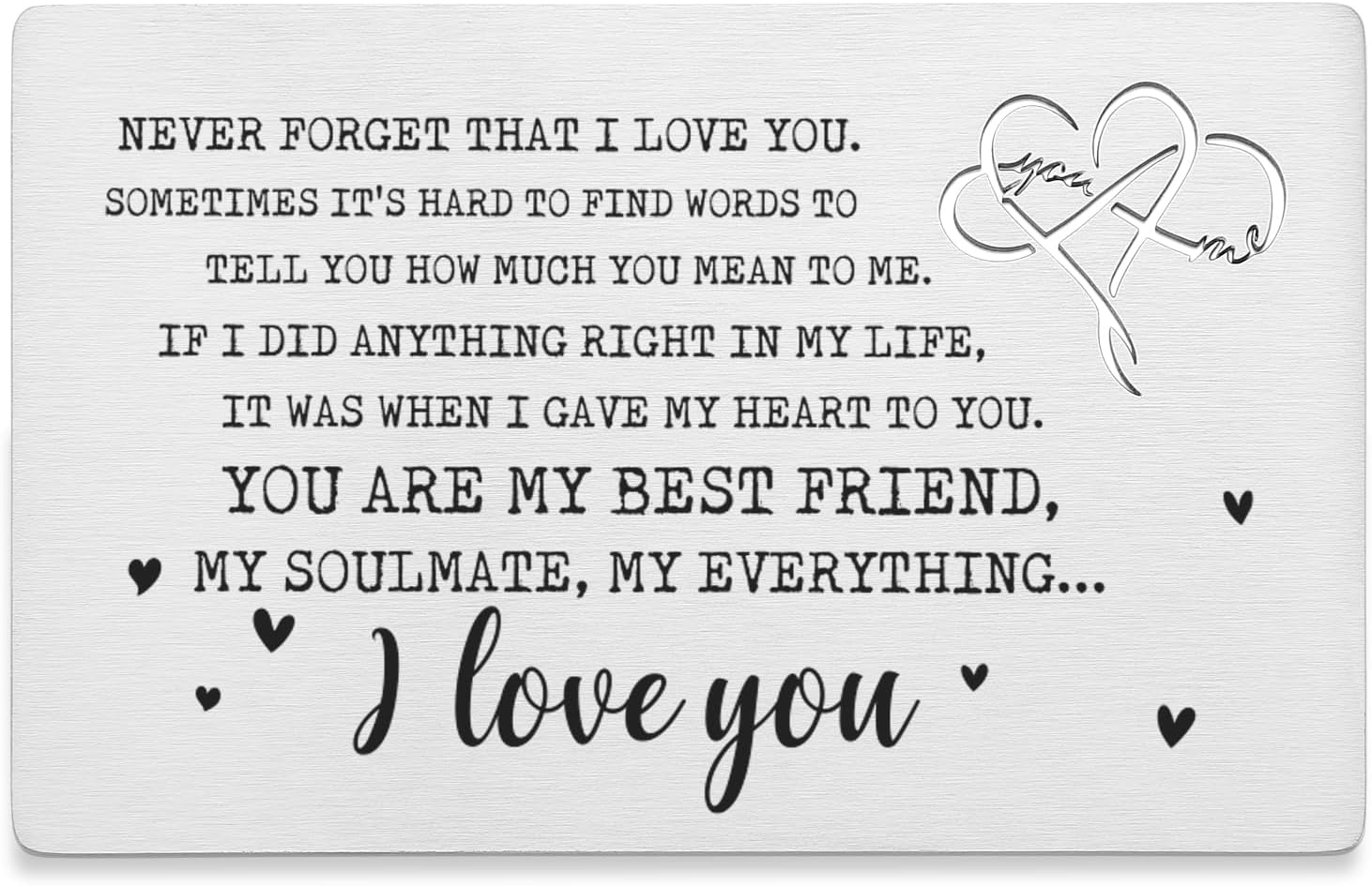 Amazon.com : Wallet Card Love Note, Gift for Boyfriend, Hubby, Husband ...