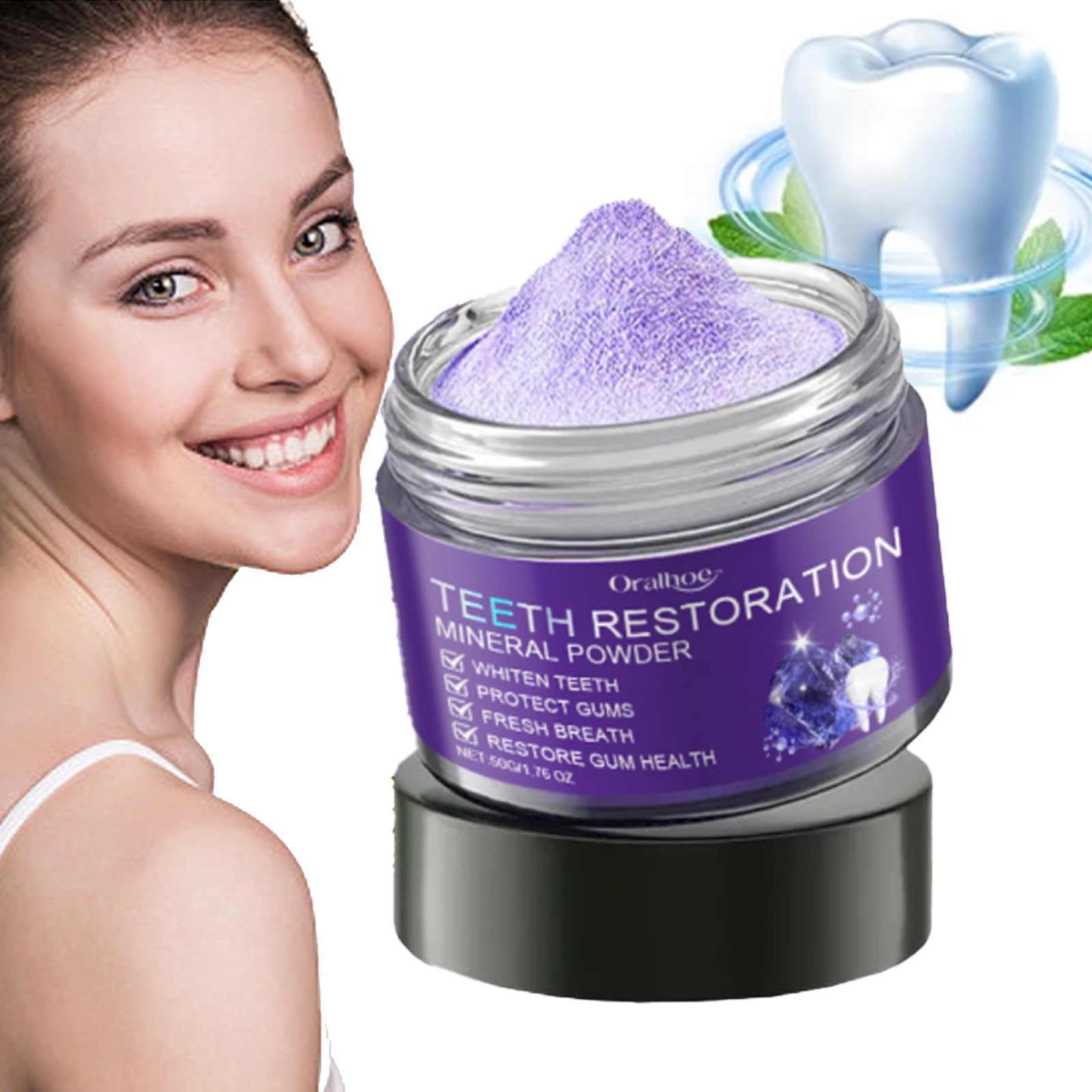 Amazon.com: Teeth Mineral Restoration Powder, Organic Teeth Mineral ...