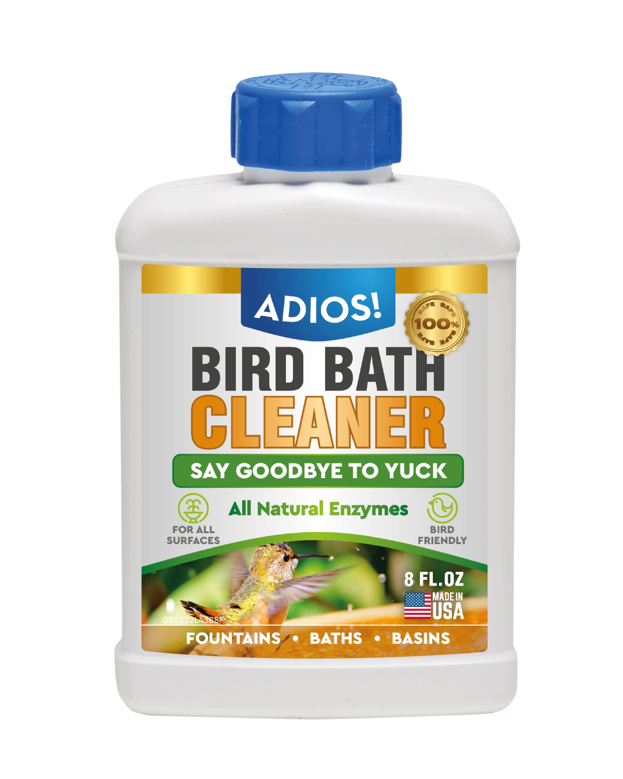 Amazon.com: ADIOS! Bird Bath Cleaner for Outdoor Fountains and Bowls ...