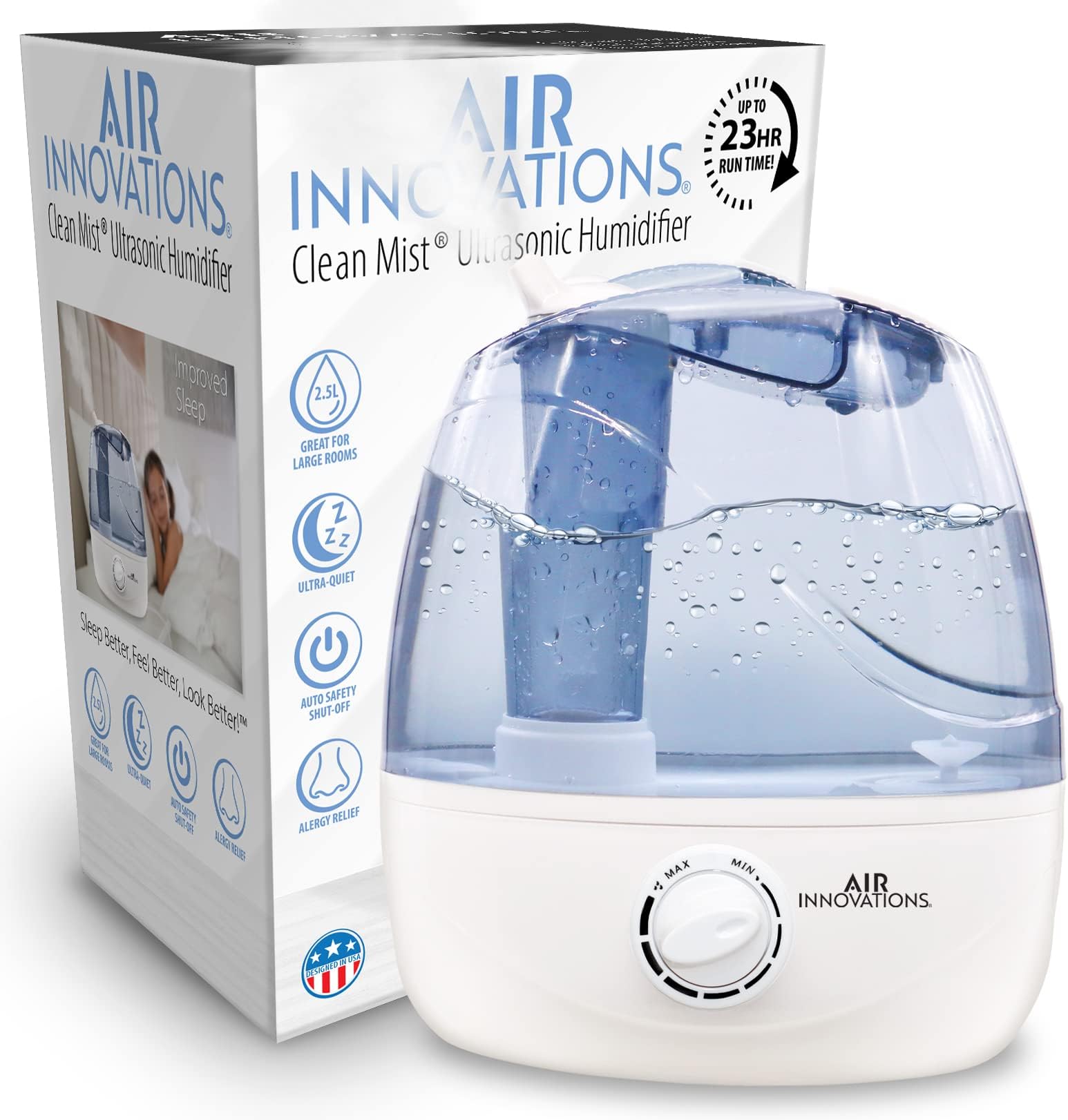 Amazon.com: Air Innovations Ultrasonic Quiet 1.6 Gallon Cool Mist ...