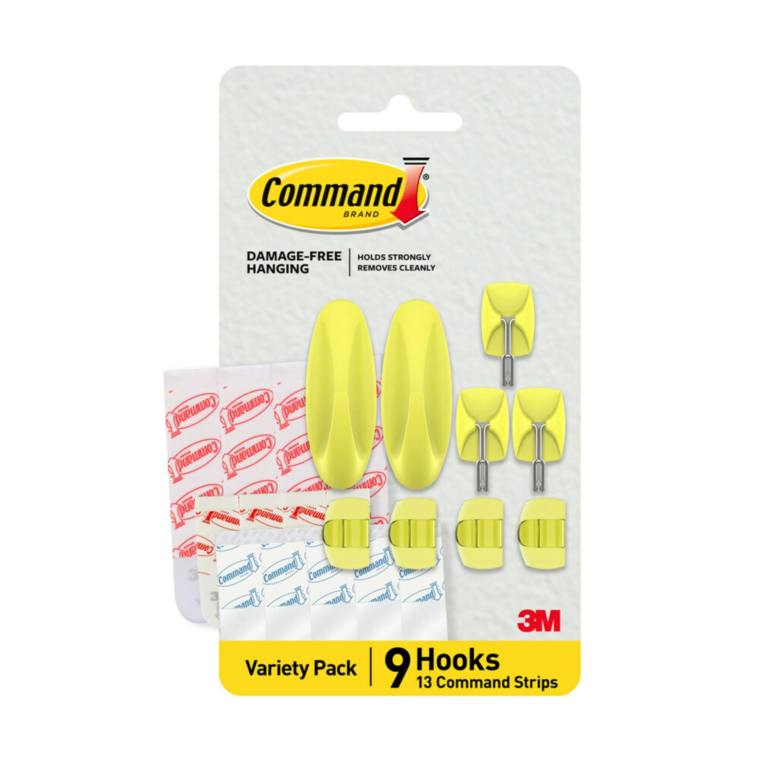 Amazon.com: Command Mixed Hooks Pack, 9 Citron Hooks, 13 Strips (2 ...