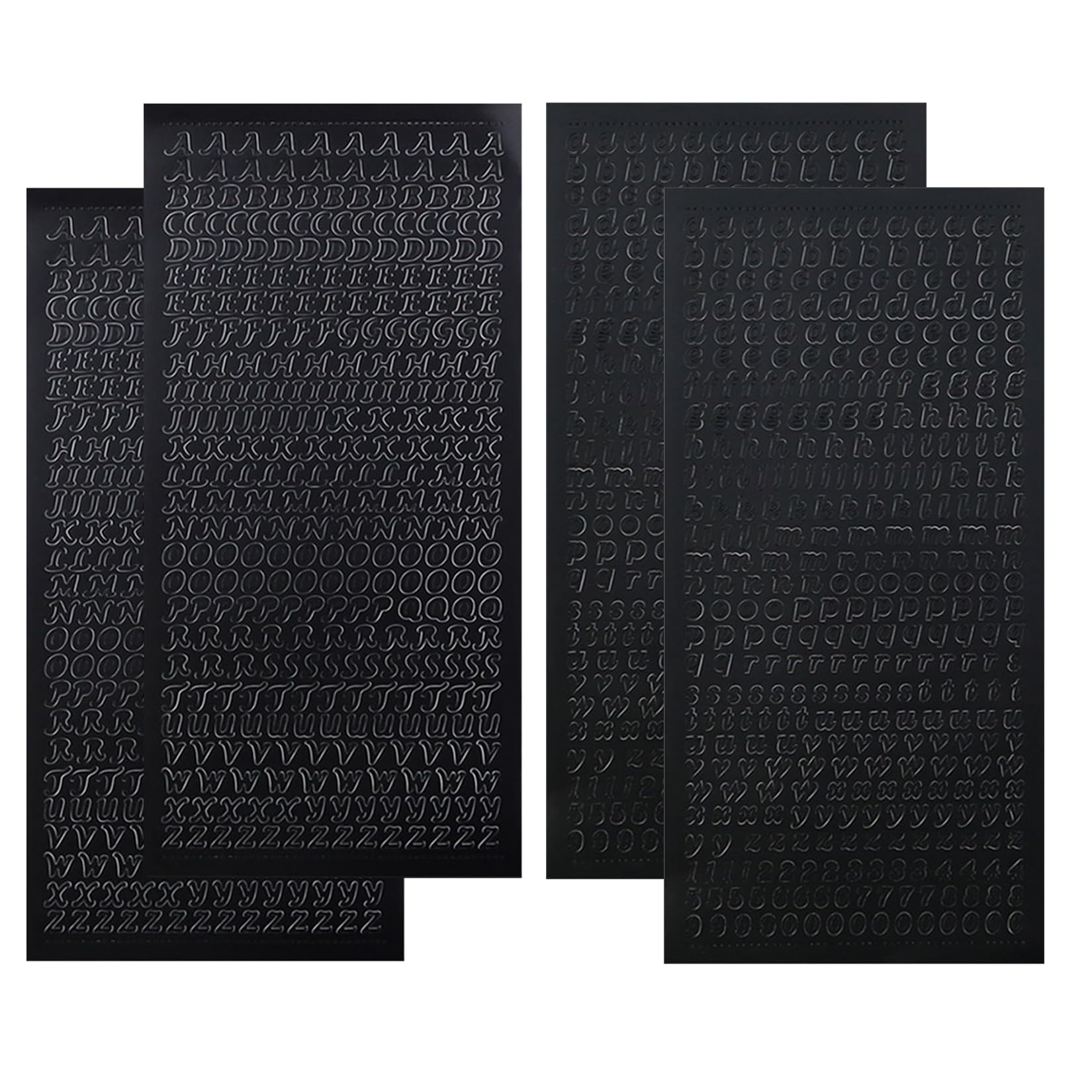 Small Black Letter Number Stickers, Self Adhesive PVC Alphabet Stickers ...