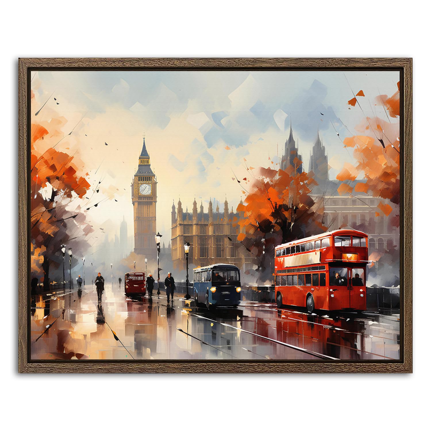 London Canvas Wall Art for Living Room Vintage Big Ben Landscape Wall ...