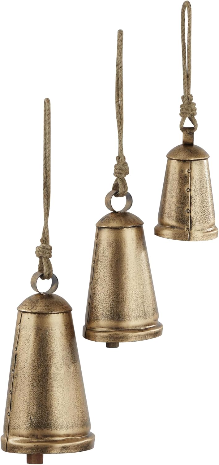 Amazon.com: Deco 79 Rustic Metal Cowbell Decorative Bells, 3 PIECES ...