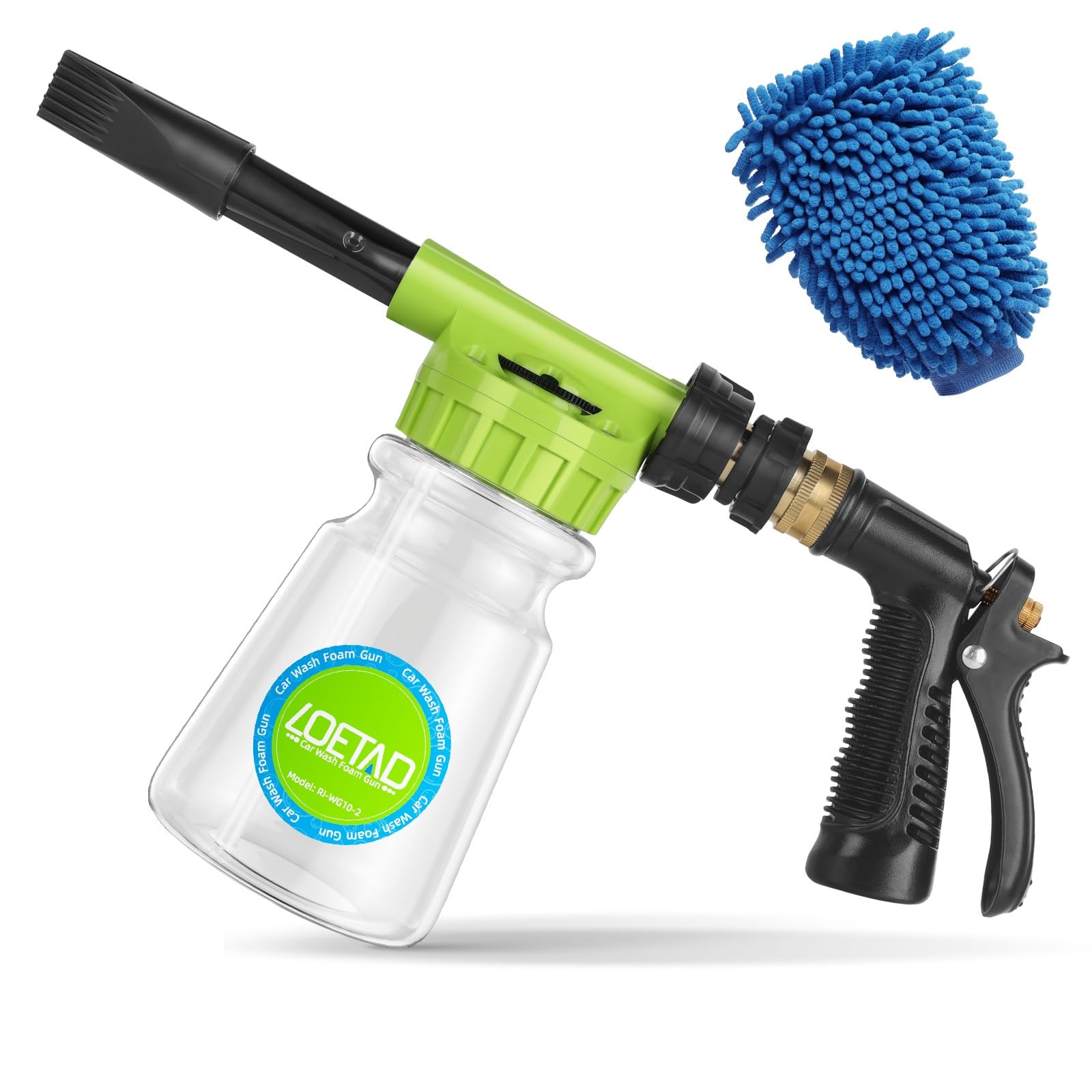 LOETAD Foam Gun Car Wash Foam Cannon with Car Wash Mitt 6 Levels of ...