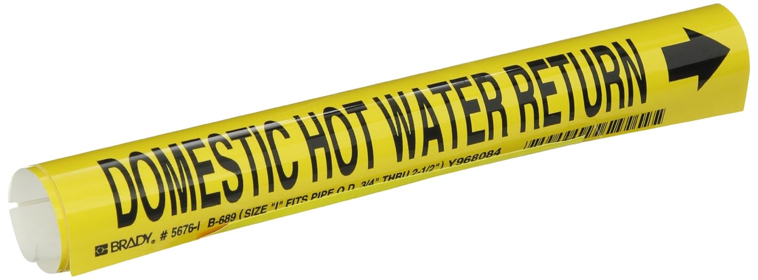 Brady 5676-I High Performance - Wrap Around Pipe Marker, Legend ...