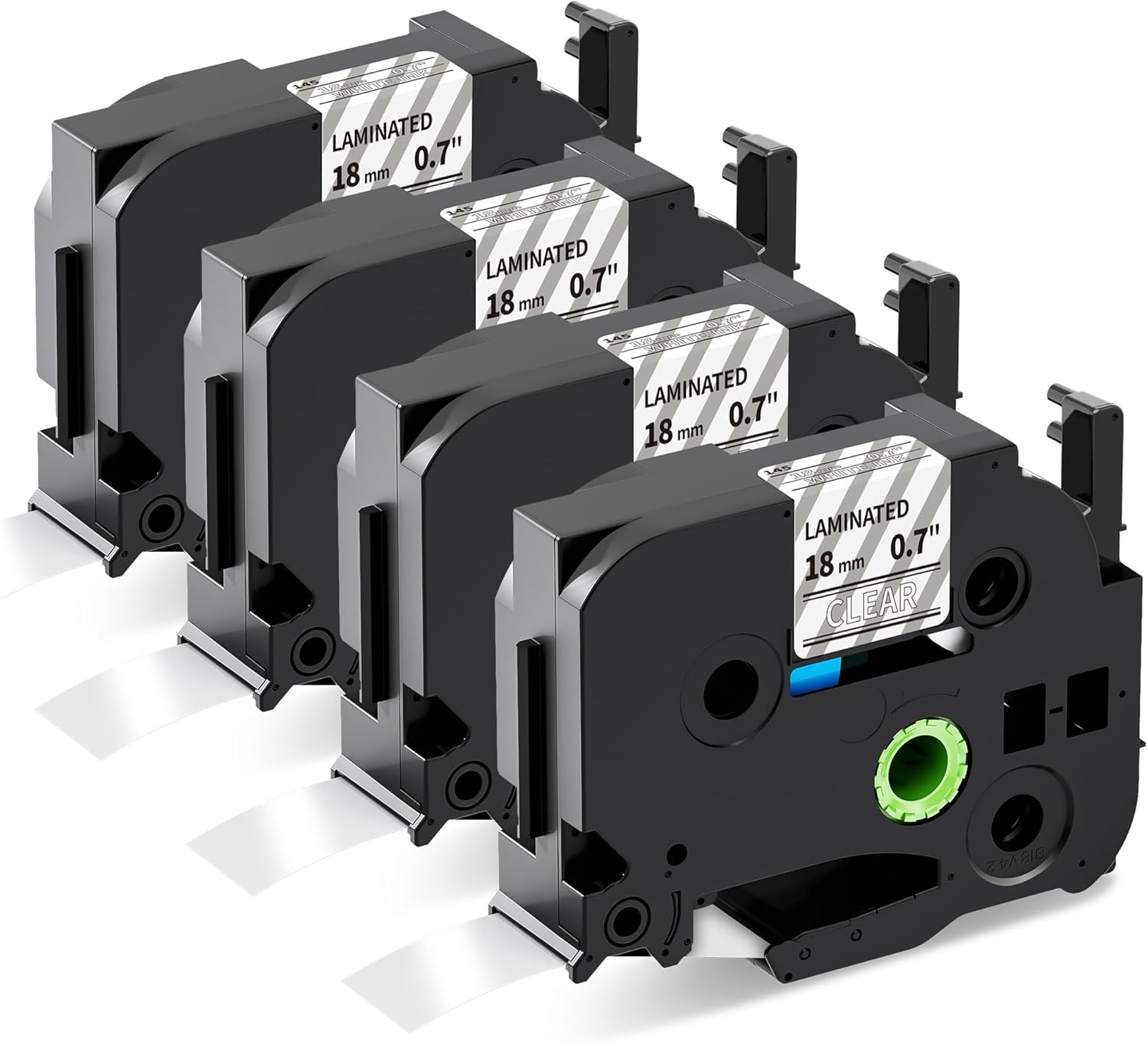 Amazon.com: Wonfoucs TZ Tape White on Clear 18mm 0.7 Laminated ...