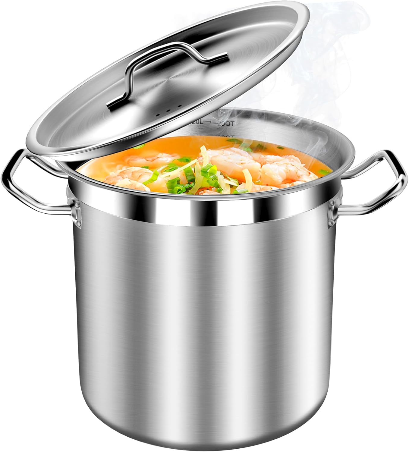 Amazon.com: STOCKPOT Stainless Steel Cookware, Stock Pot 20 Quart, 5 ...