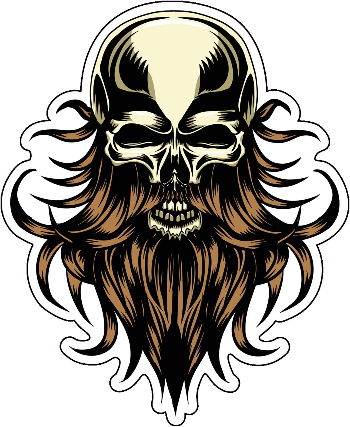 Amazon.com: WickedGoodz Smokey Firefighter Skull Vinyl Decal - Fireman ...