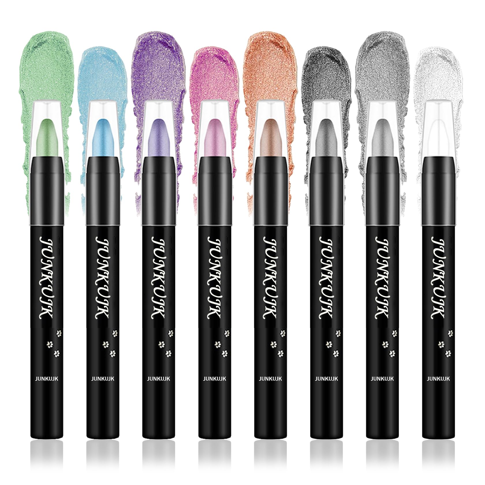 Amazon.com : JunKuJK 8PCS Cream Eyeshadow Sticks Set,Blendable Matte ...