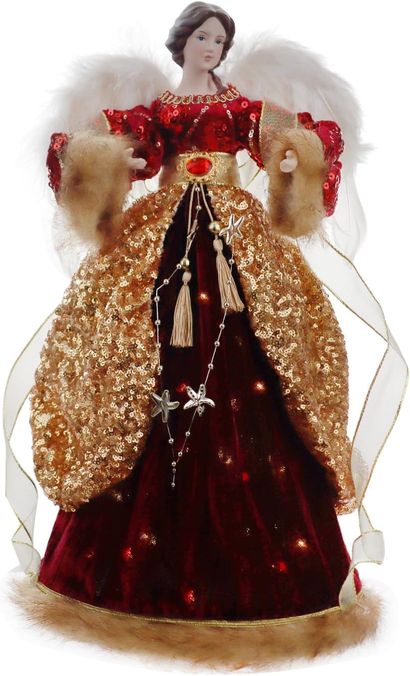 Amazon.com: Santa's Workshop 3078 Aa Diva Angel Tree Topper, 16 ...