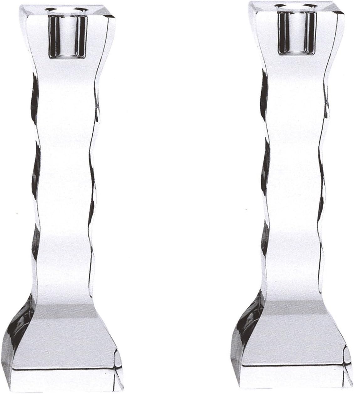 Amazon.com: Orrefors Crystal Cruise Candlestick Pair 6": Candlestick ...