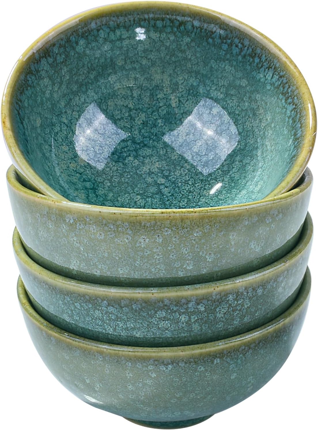 Amazon.com | Japanese Rice Bowls Set of 4, 4.5 Inch, Ceramic Rice Bowls ...