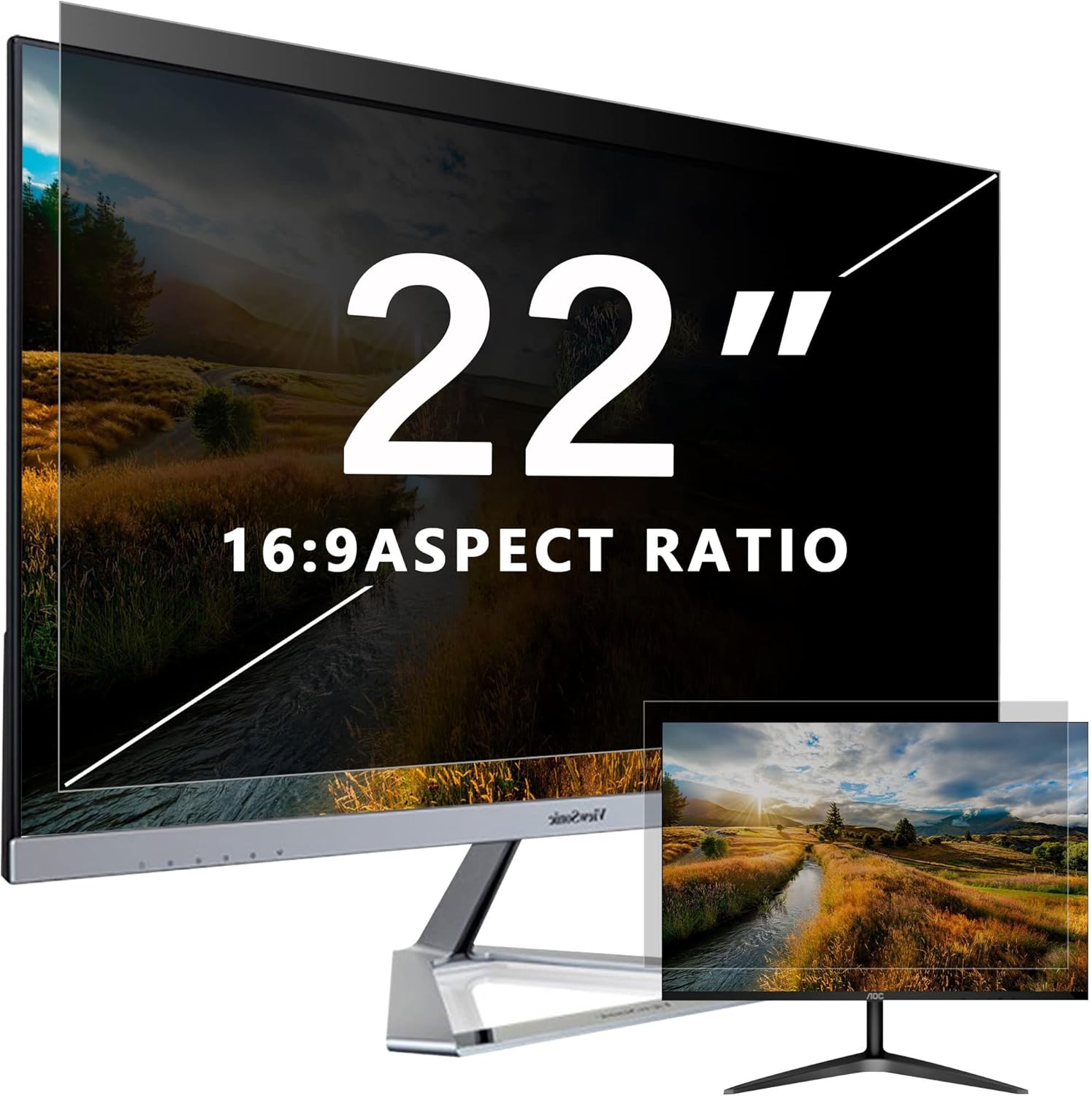 Amazon.com: Dabernur 22 Inch Computer Privacy Screen Filter for 16:10 ...