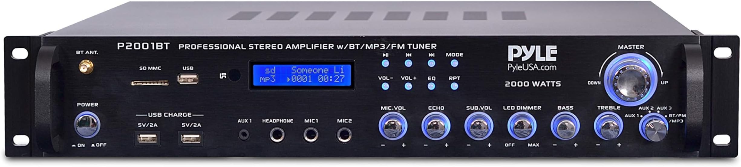 Amazon.com: PYLE Multi Channel Bluetooth Preamplifier Receiver - 2000 ...