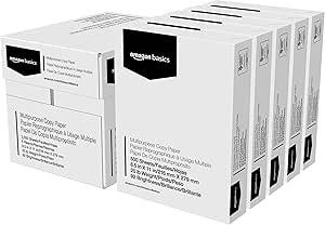 Amazon.com : Amazon Basics Multipurpose Copy Printer Paper, 20 lb, 8.5 ...