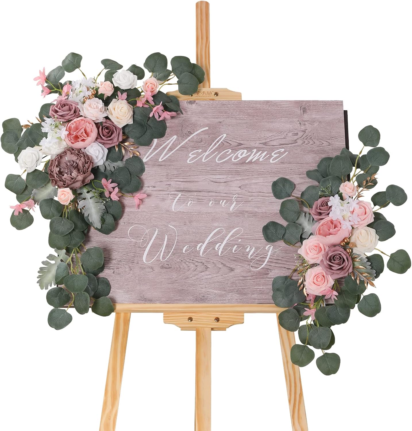 Senseya Artificial Wedding Arch Flowers, Rustic Artificial Floral Swag ...