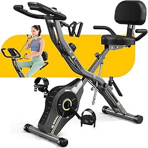 Amazon.com : Goimu Exercise Bike, 5 in 1 Foldable Stationary Bike for Seniors, 16-Level ...