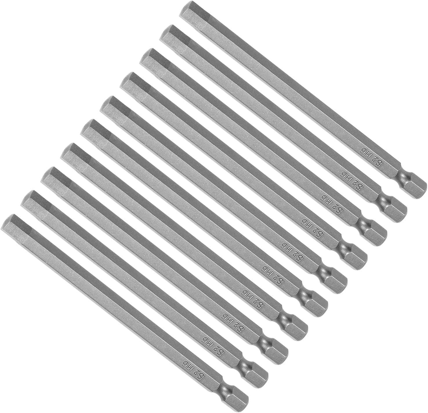 CoCud Hex Head Wrench Bit, H6 Hex Head 1/4" Hex Shank 100mm Long, S2 ...