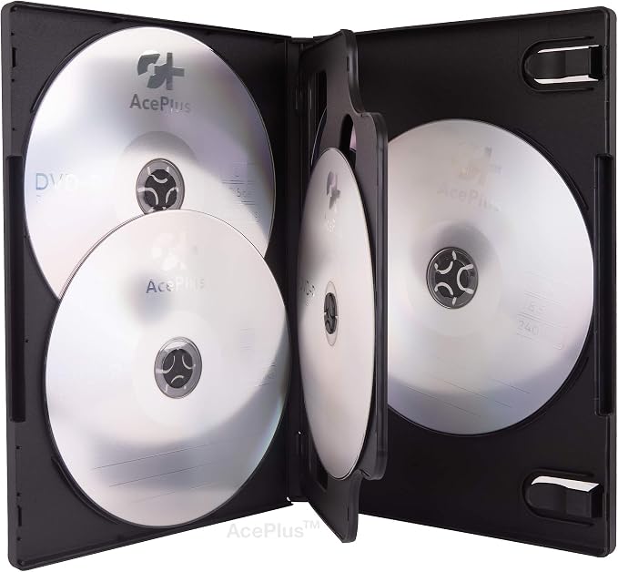 Amazon.com: AcePlus Multi 5-Disc DVD Cases in 14mm Standard Thickness ...