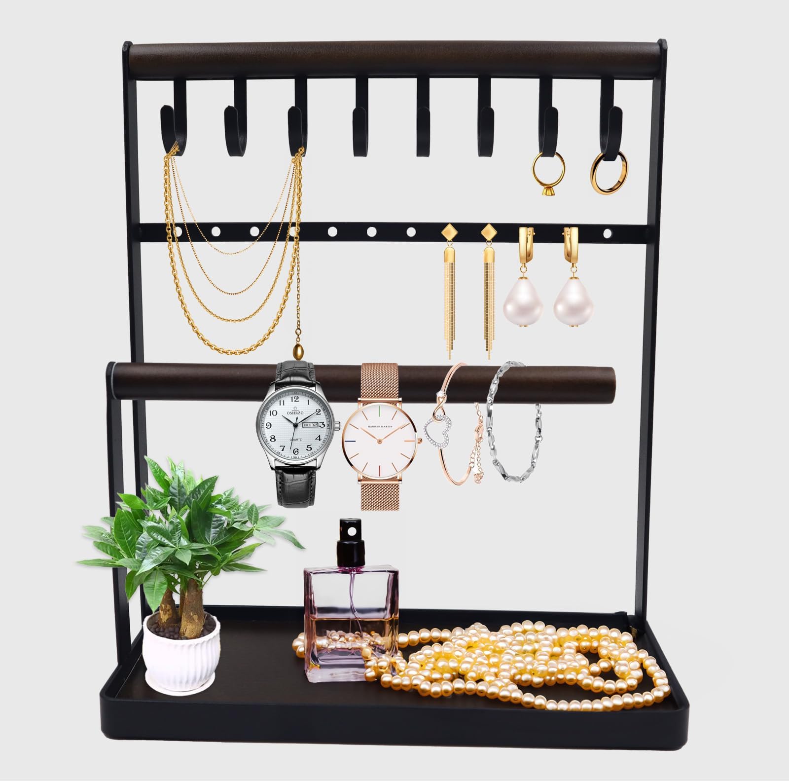 Amazon.com: pickpiff Jewelry Organizer Holder Stand: 3 Tier Jewelry ...
