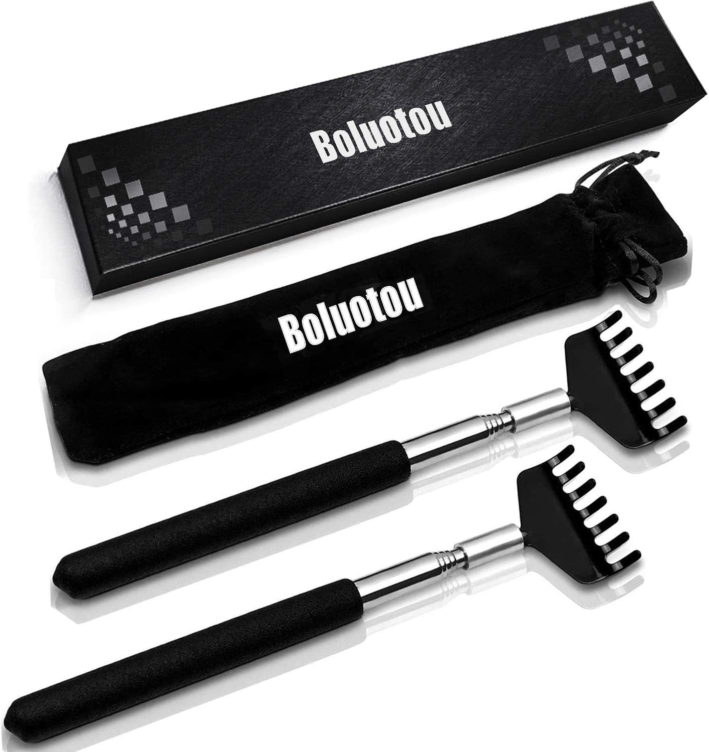 Amazon.com: 2 Pack Portable Extendable Back Scratcher, Kuvvfe Stainless ...