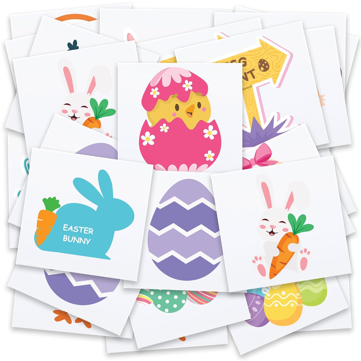 Amazon.com : 4E's Novelty Easter Temporary Tattoos 144 Pack Pre Cut ...