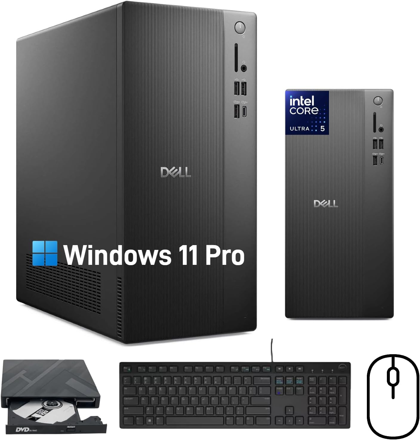 Amazon.com: Dell 2025 ECT1250 Desktop Computer for Business - Intel 10 ...