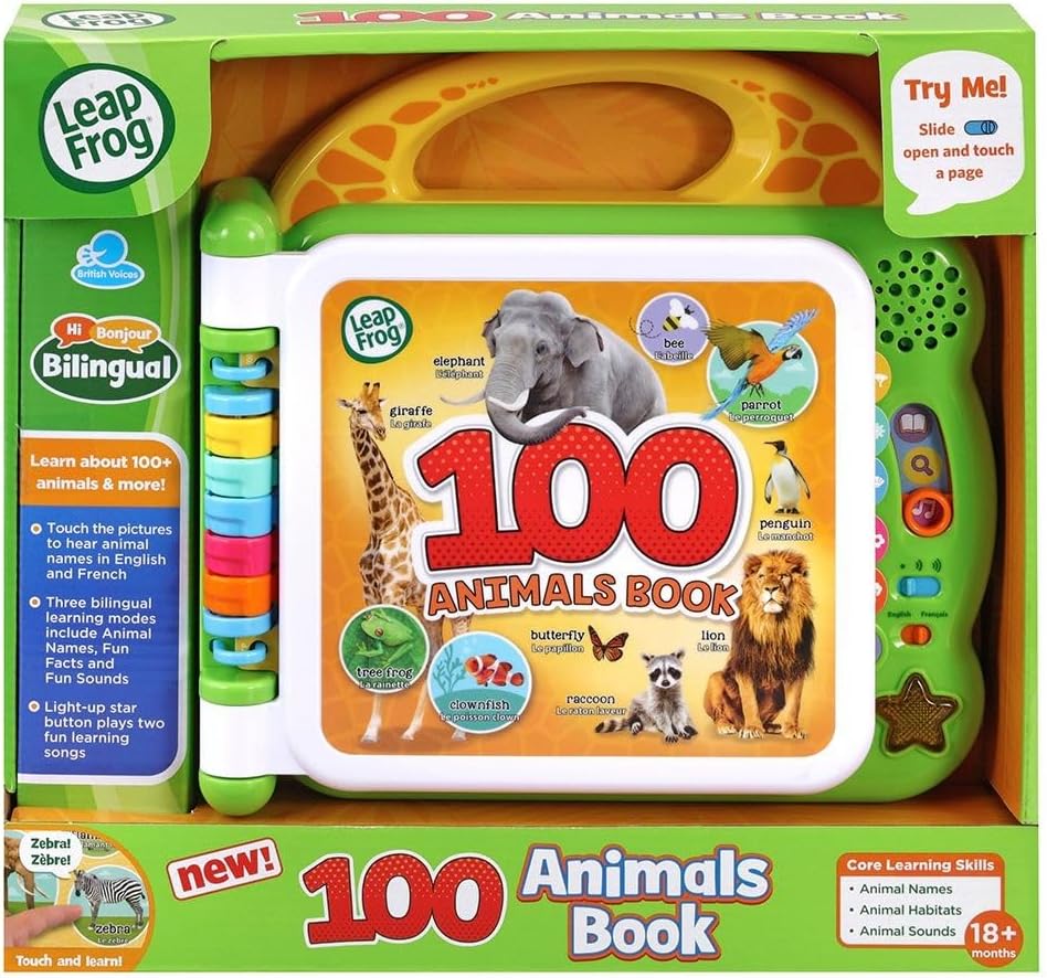 LeapFrog 100 Animals Book, Baby Book with Sounds and Colours for ...