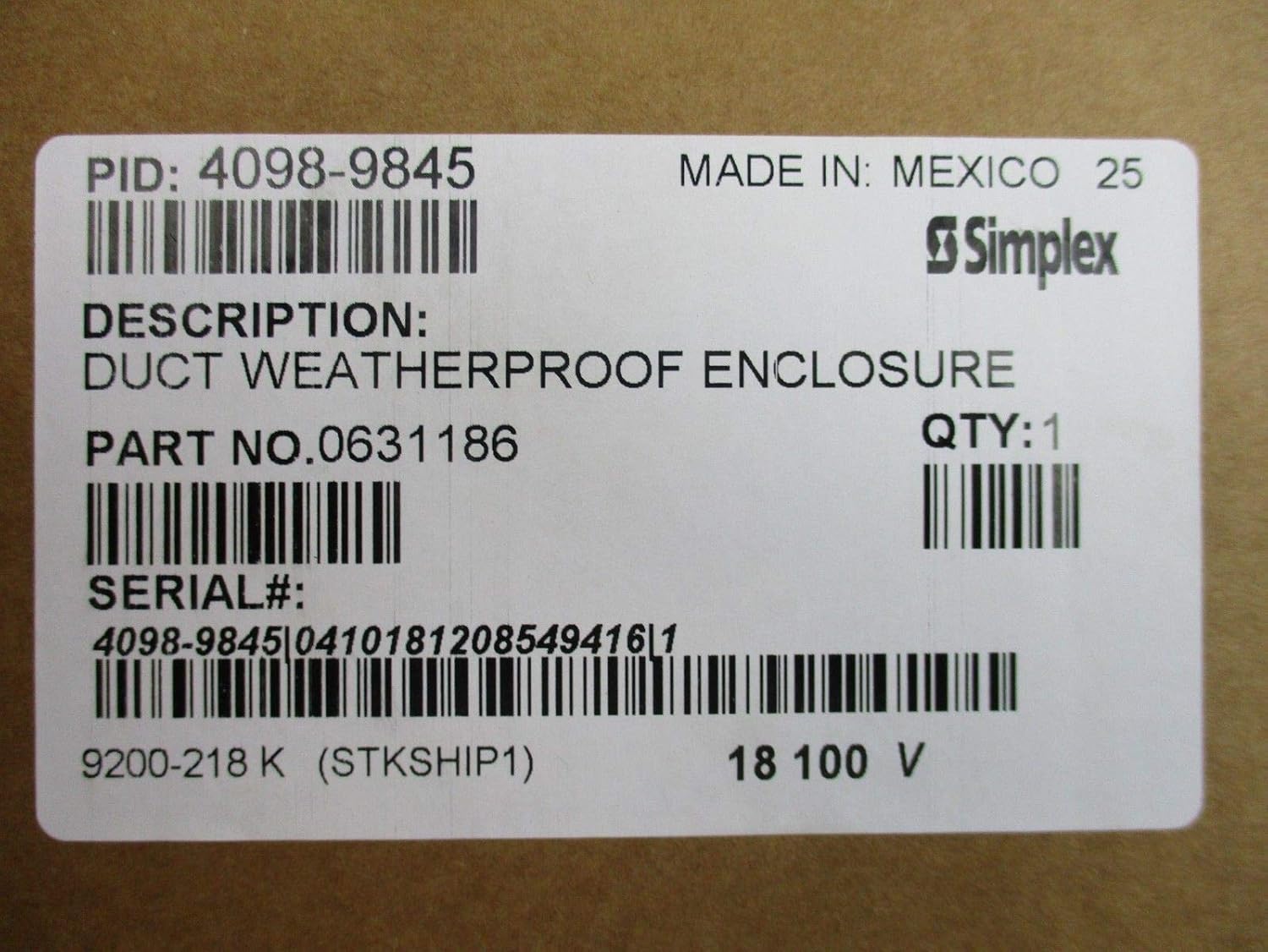 Simplex 4098-9845 - Duct Weatherproof Enclosure - Amazon.com