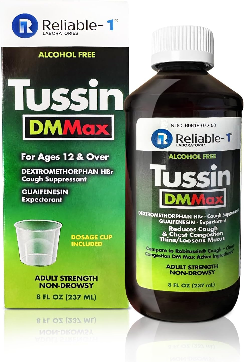 Amazon.com : Reliable-1 Laboratories Tussin DM MAX Cough Suppressant ...