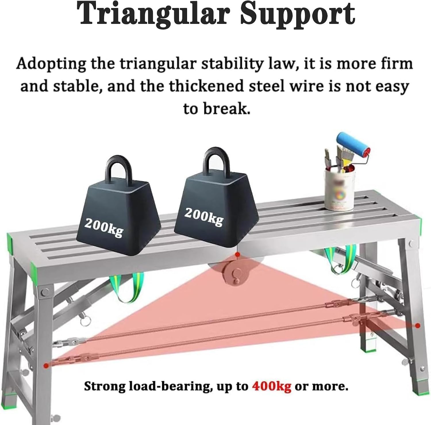 Ladders Extendable Portable Folding Scaffolding Platform, Heavy Duty ...