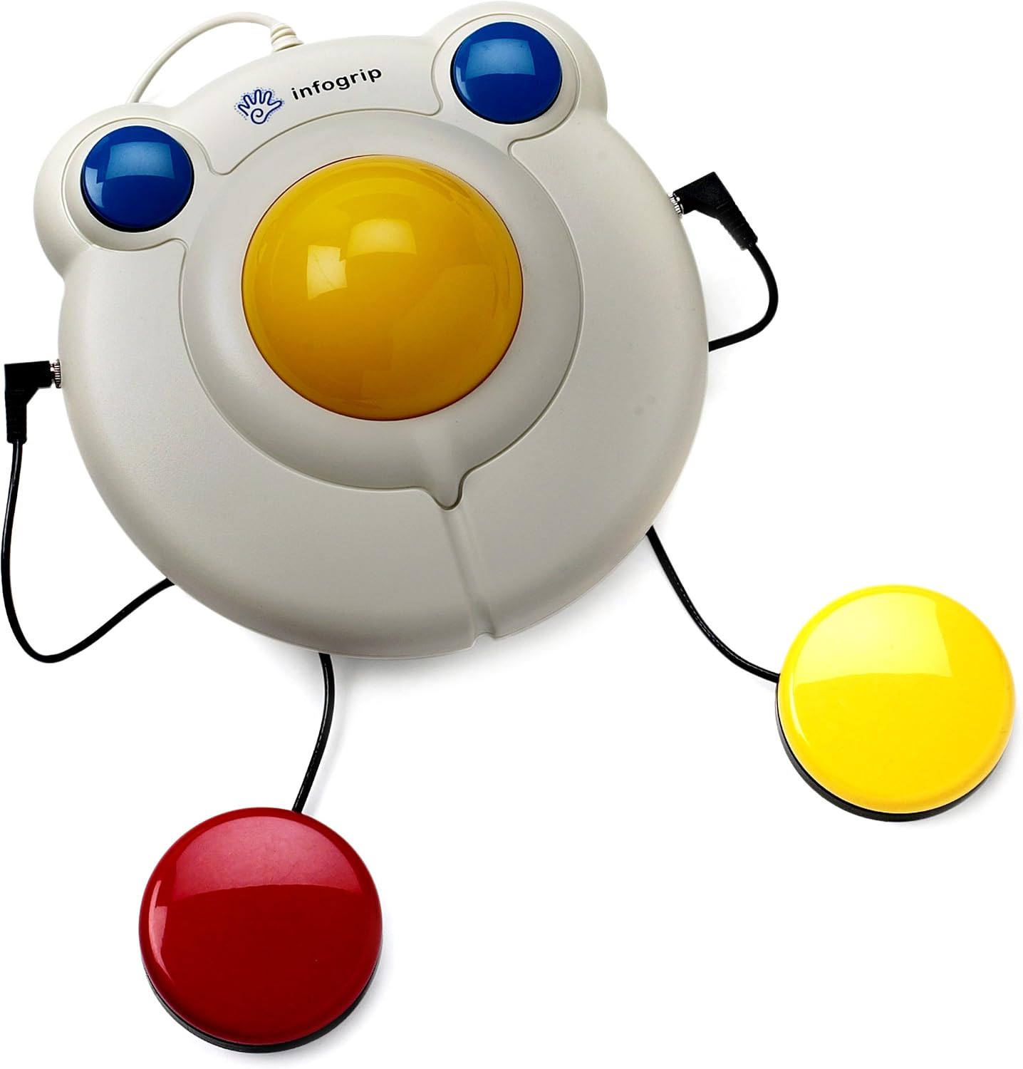 Hypertec BigTrack Trackball Mouse with Ability Sockets : Amazon.co.uk ...