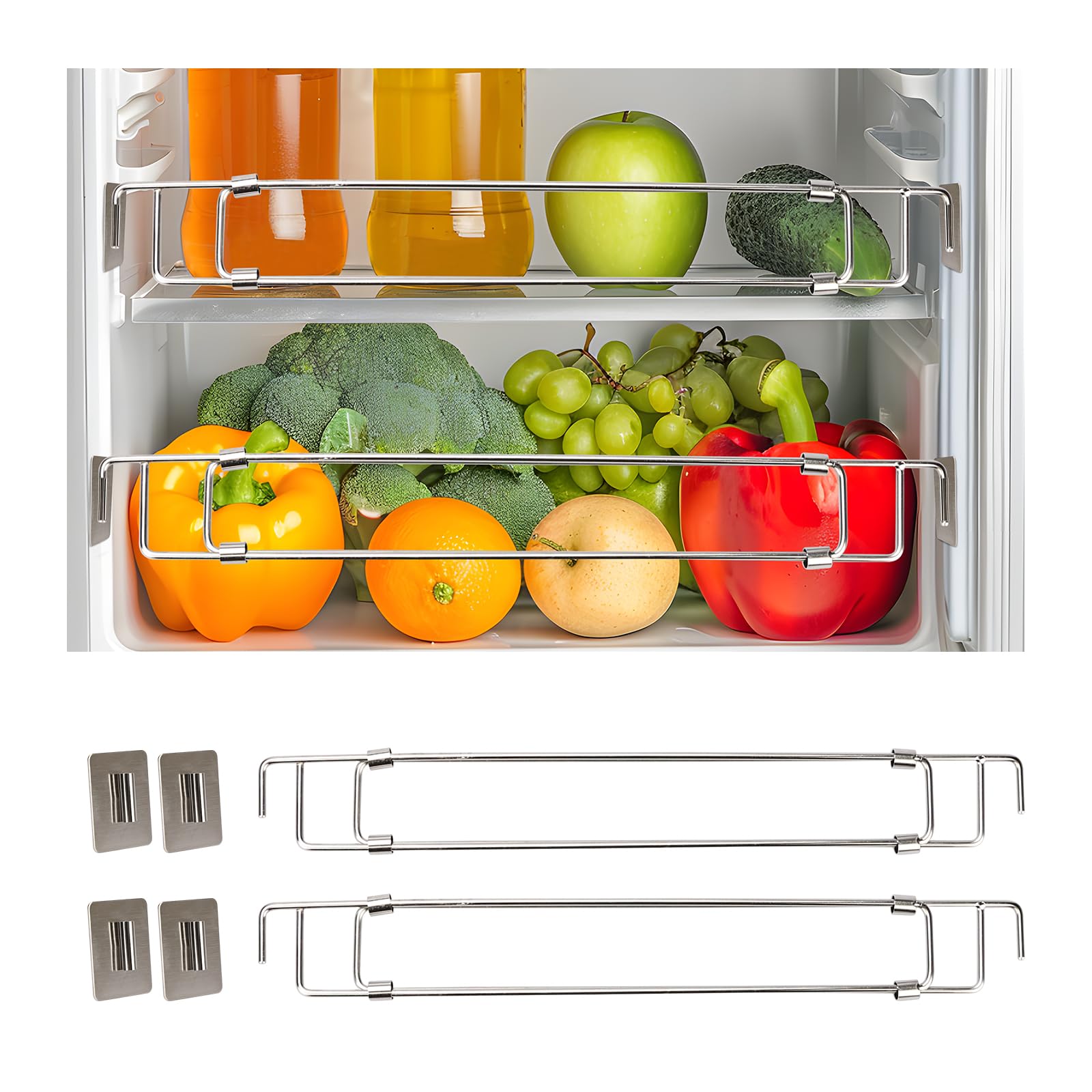 Amazon.com: RVGUARD RV Adjustable Fridge Bars Stainless Steel Rods ...