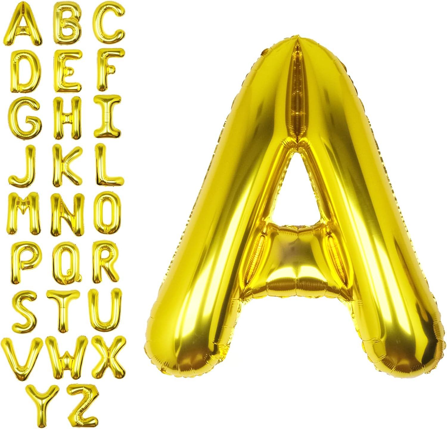 Amazon.com: SULALABOO 40Inch Gold Letter A Balloon Foil Helium Letter ...