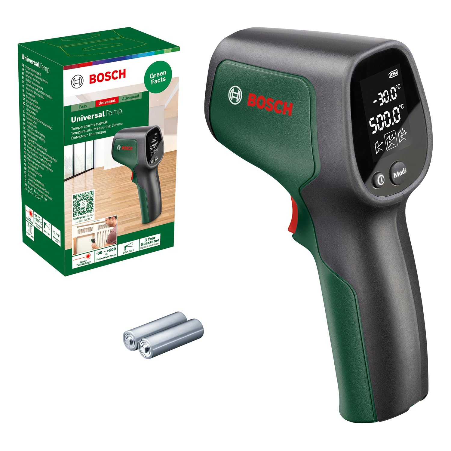 Bosch infrared thermometer UniversalTemp (-30°C...+500°C, easy and ...