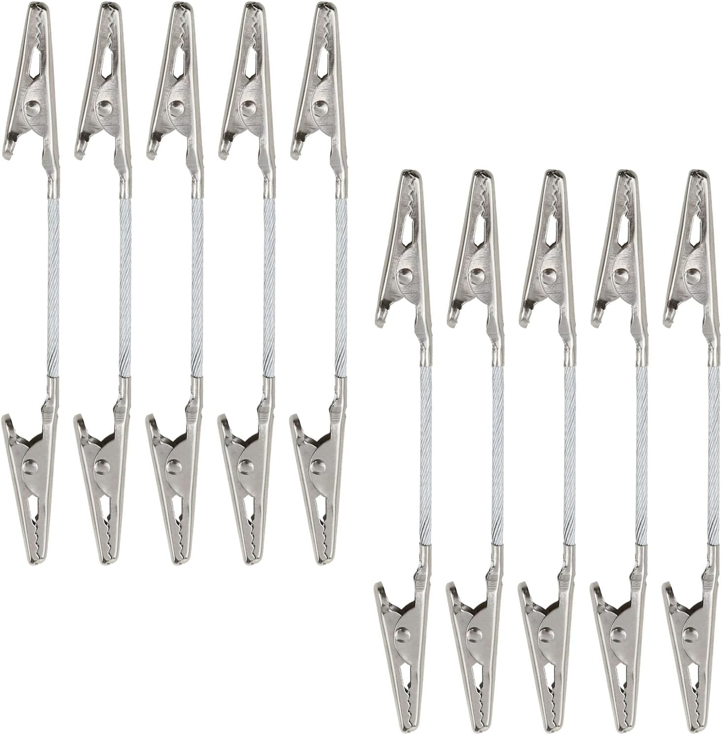 Amazon.com : AYLIFU 10 PCS Double Head Alligator Clips Metal Alligator ...