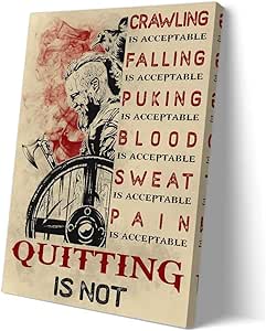 Amazon.com: Yonsibing Viking Warrior Wall Art Motivational Quotes ...