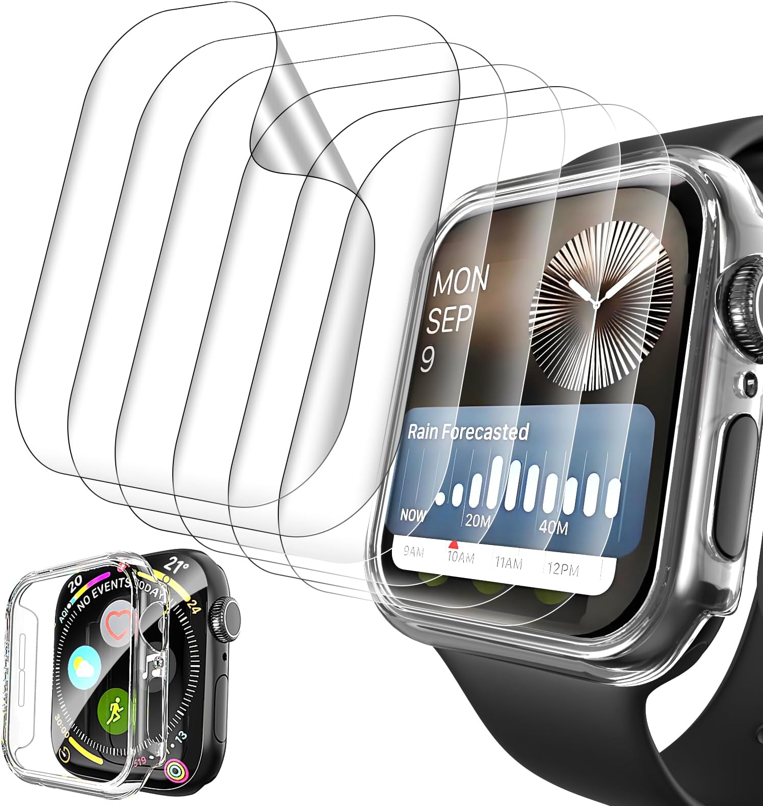 Amazon.com: [New] 3 Pack For Apple Watch Series10 46mm Screen Protector ...